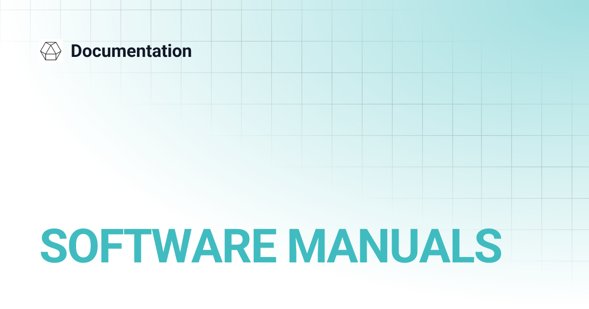 SOFTWARE MANUALS | Documentation